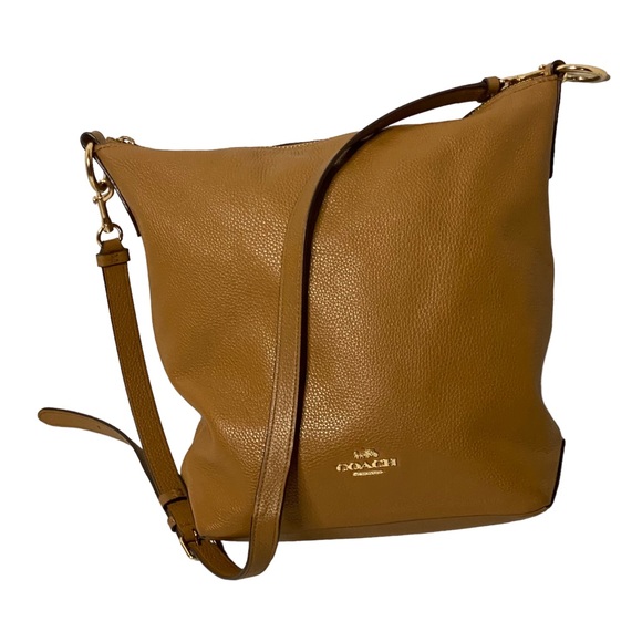 Coach | Bags | Coach Val Brown Leather Duffle Crossbody Bag Bj | Poshmark